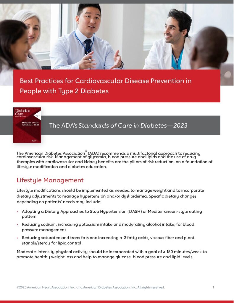 ADA Standards of Care and ACC/AHA Guidelines: Best Practices and ...